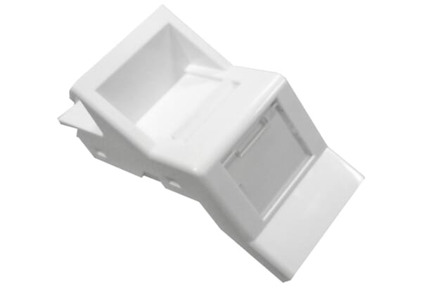 Angled Shuttered Keystone Euro Module Adapter