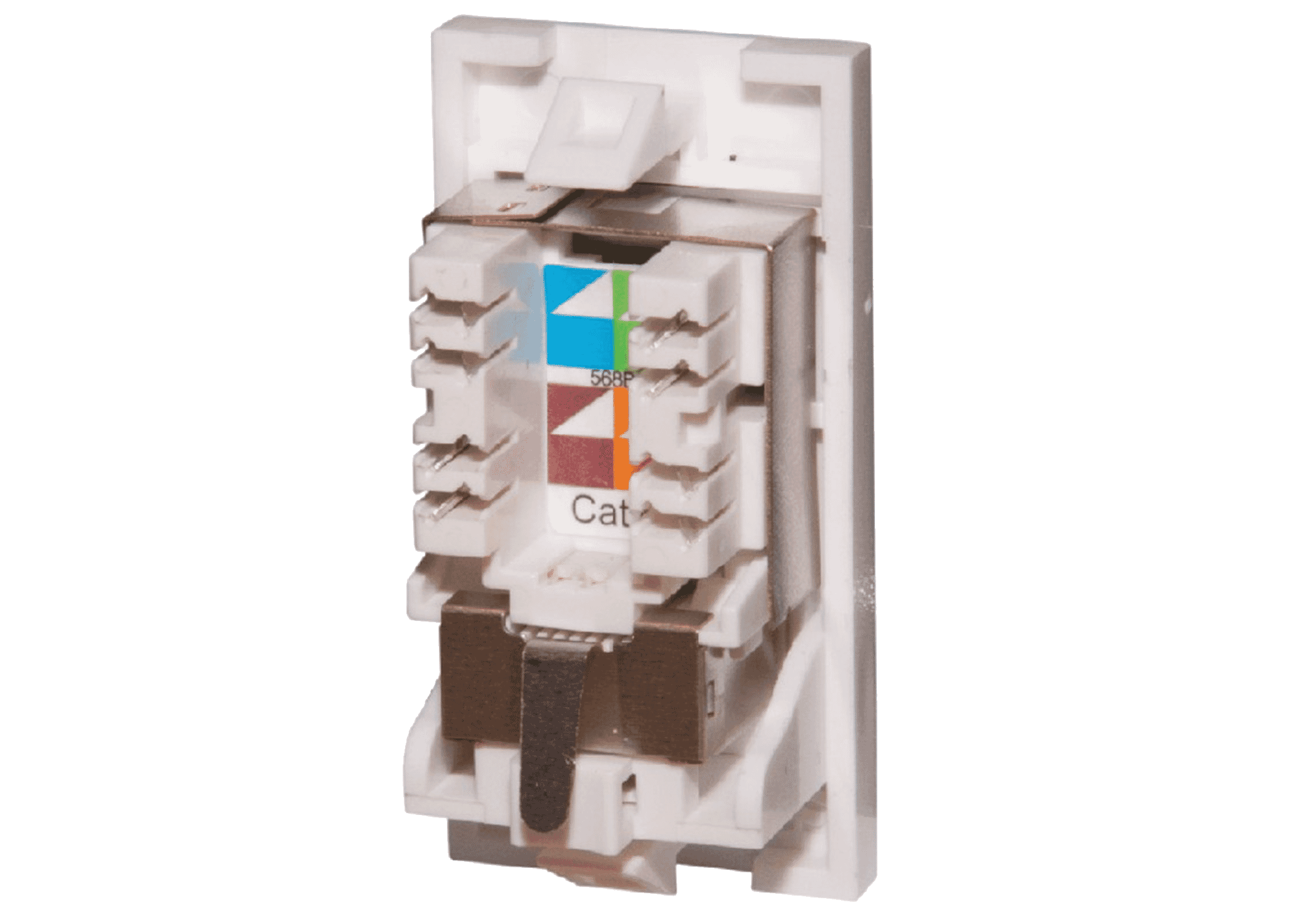 Cat 6 FTP RJ45 Euro Module White