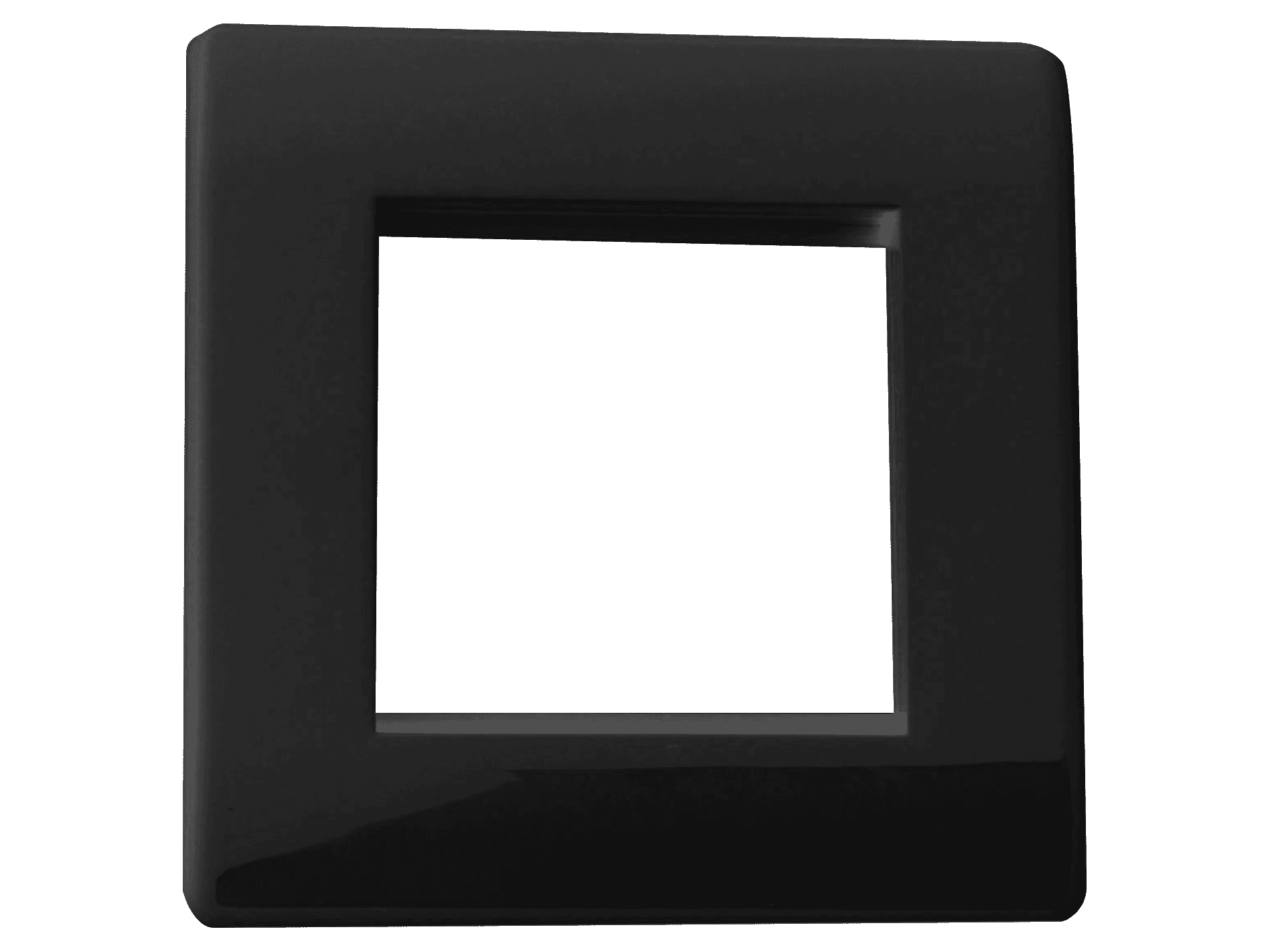 Antiference Modular Screwless Faceplate Twin Euro Module Black