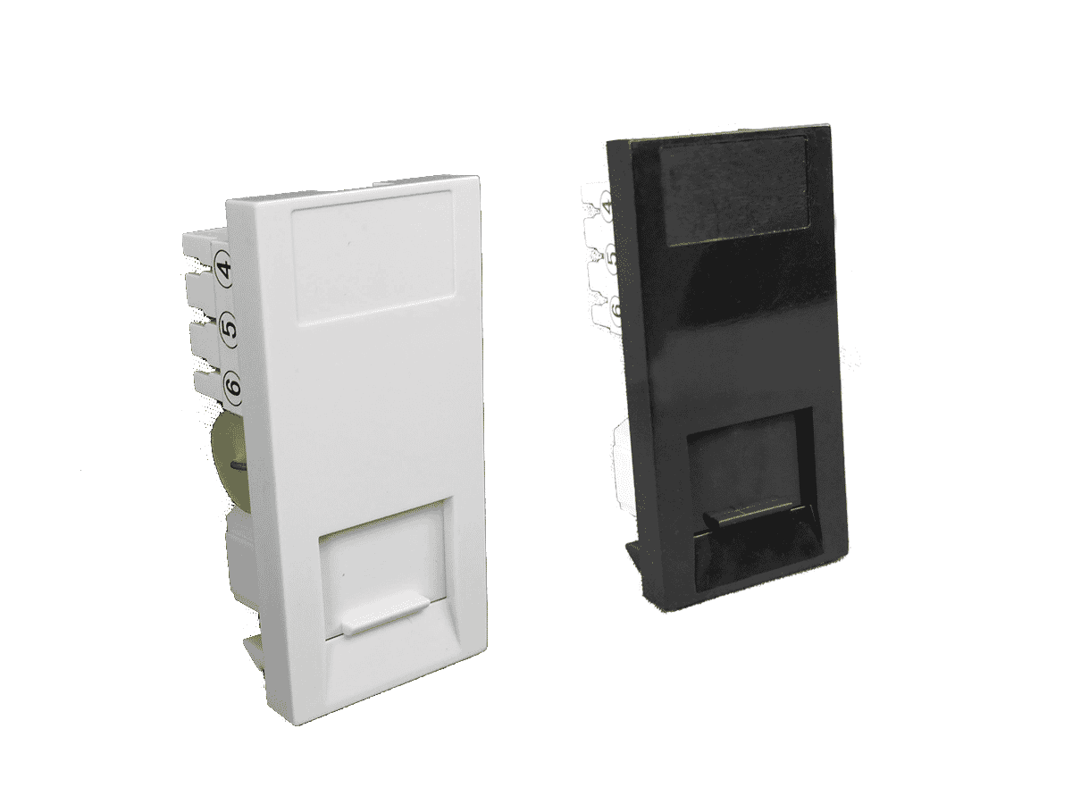 UK Telephone Socket Euro Modules Black or White | Connectec.uk