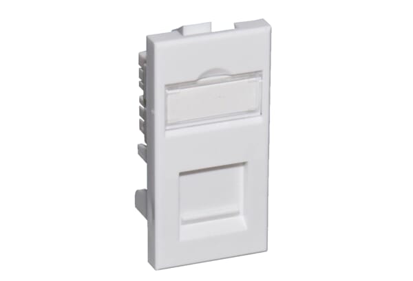 Kauden Cat 6 or 6A FTP Shielded RJ45 25 x 50mm Euro Module White