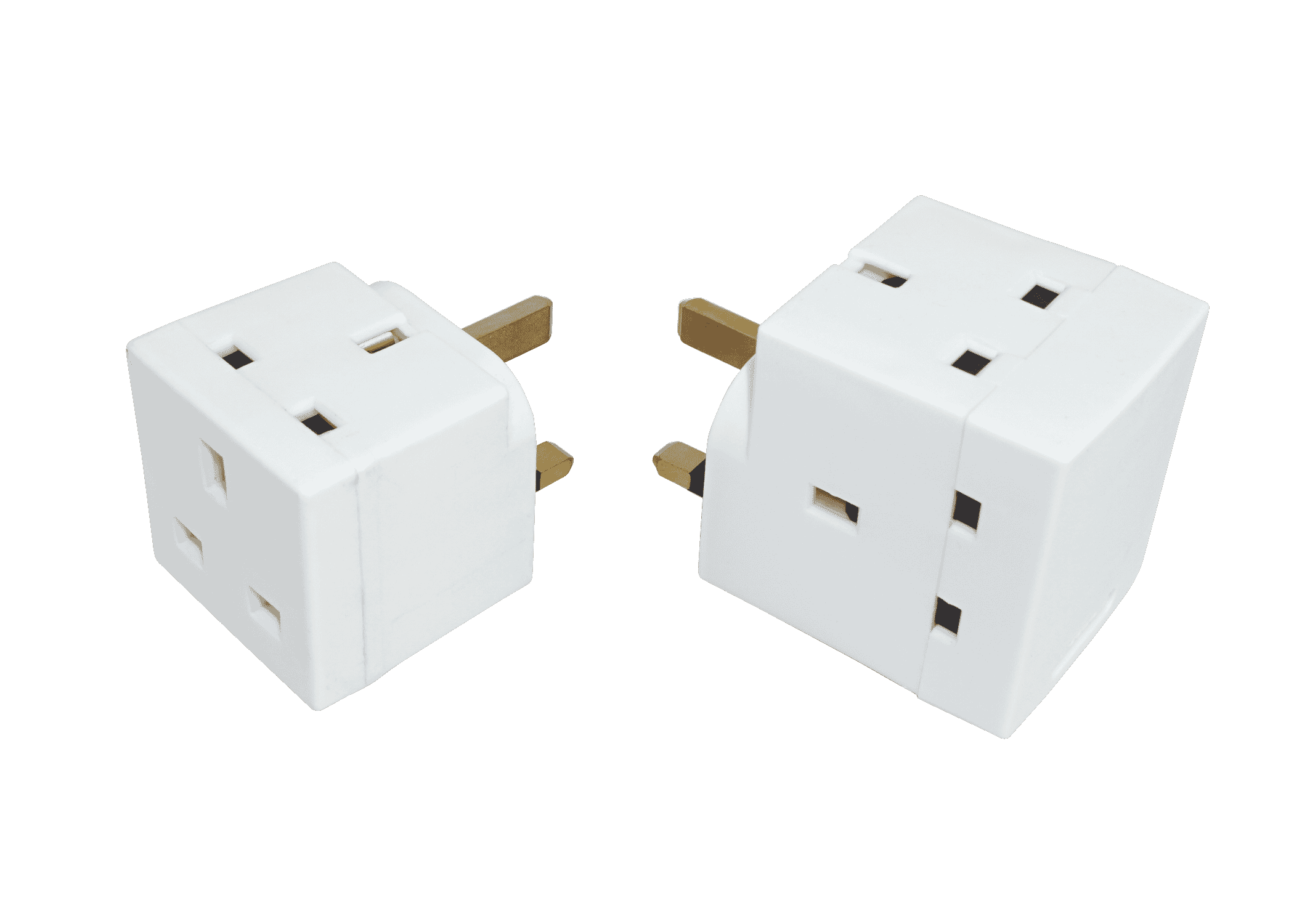 2 or 3 Way 3 pin 230v Plug Cube Adaptor