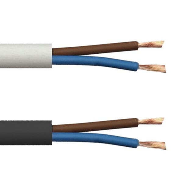 Value 2 Core PVC Mains Flex Power Cable 2182Y | Connectec.uk