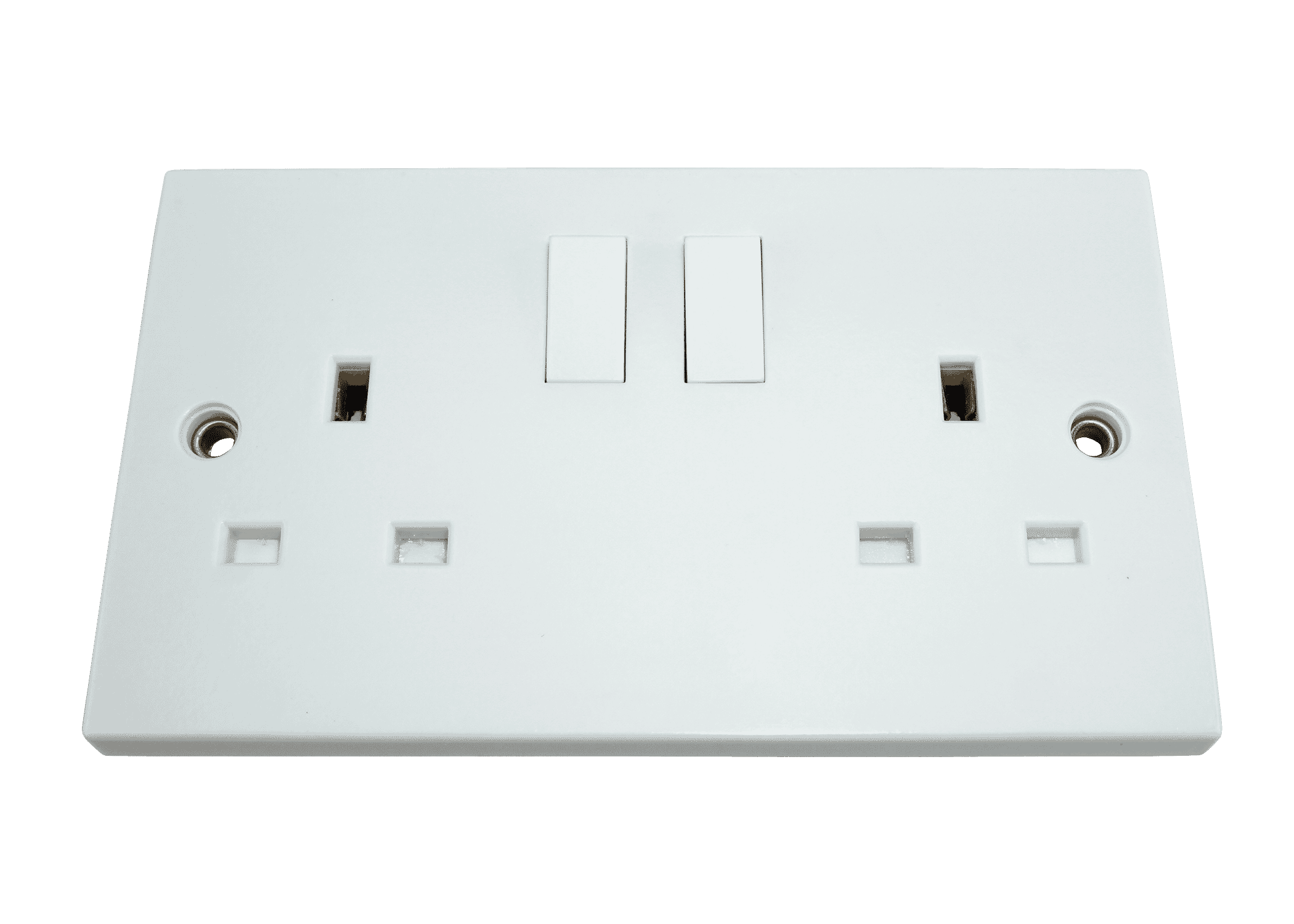 Double Gang 13A Switched 3 Pin UK Mains Socket