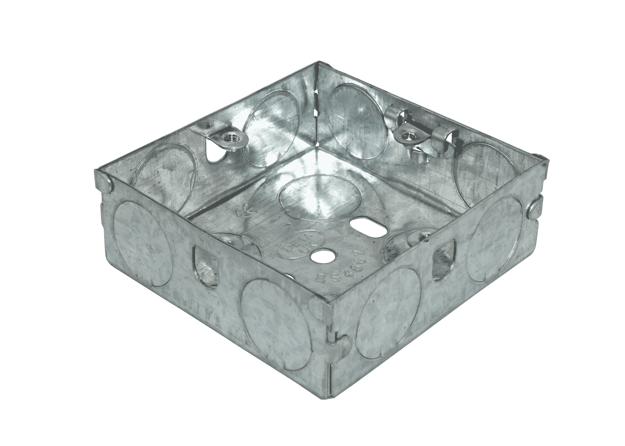 Deta Single Gang Galvanised Steel Back Box Pattress 25mm