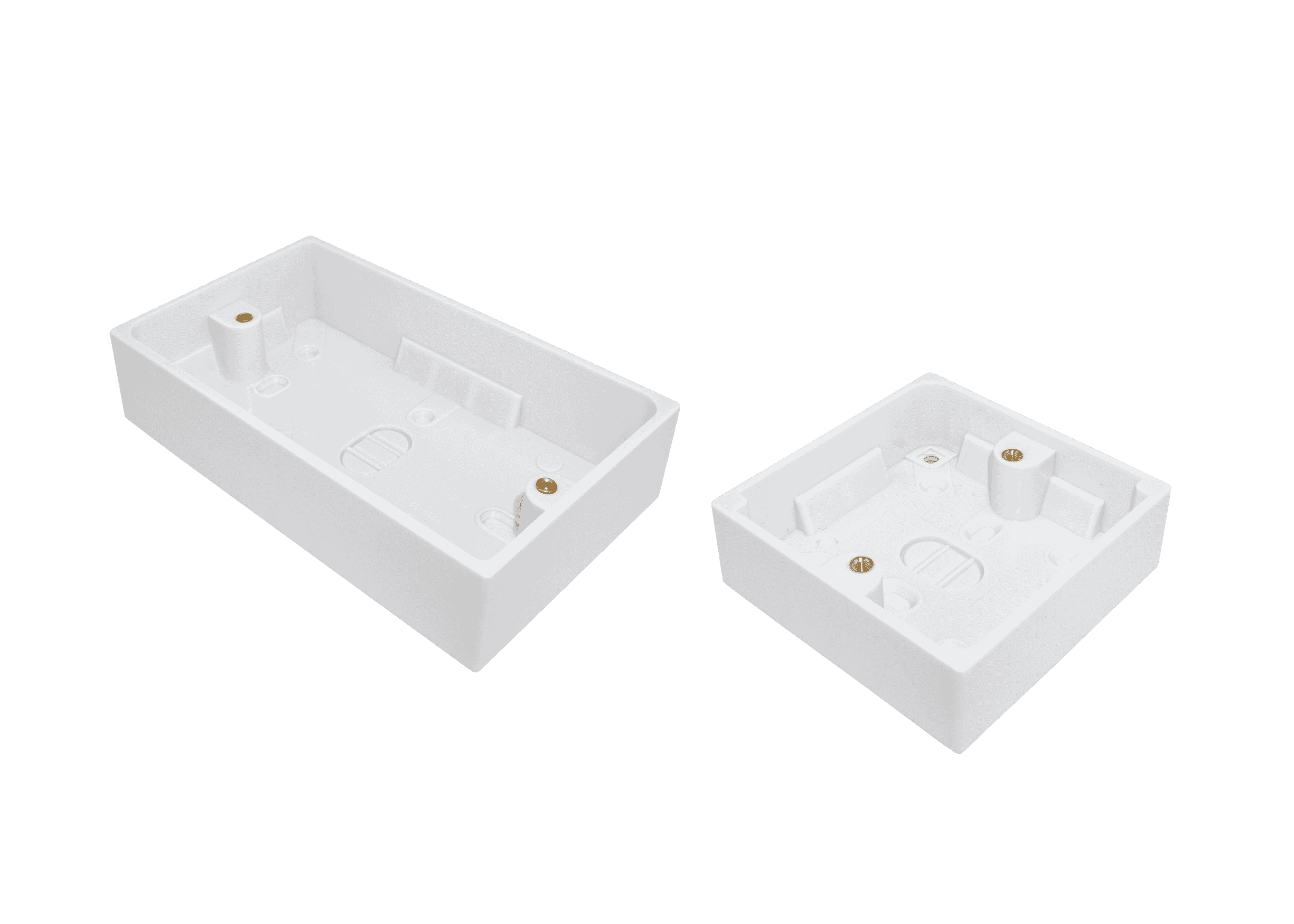 Plastic Single and Double Gang Surface Mount Pattress Back Box ...