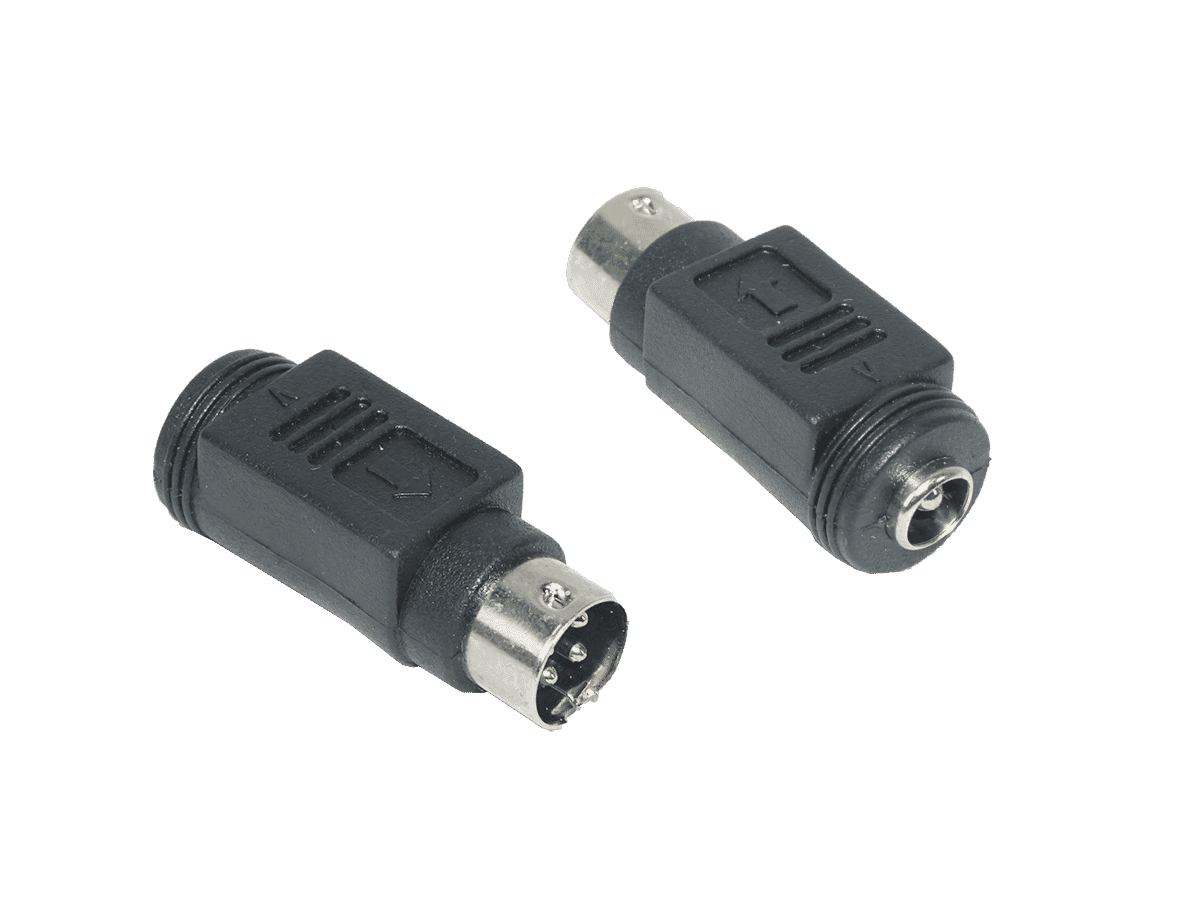2.1mm Barrel Plug to 4 Pin DIN Plug Convertor
