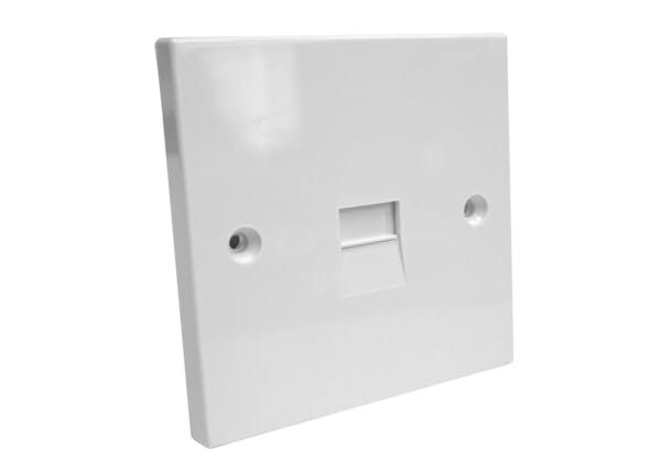 Flush Mount Single Line Jack Telephone Face Plate Extension