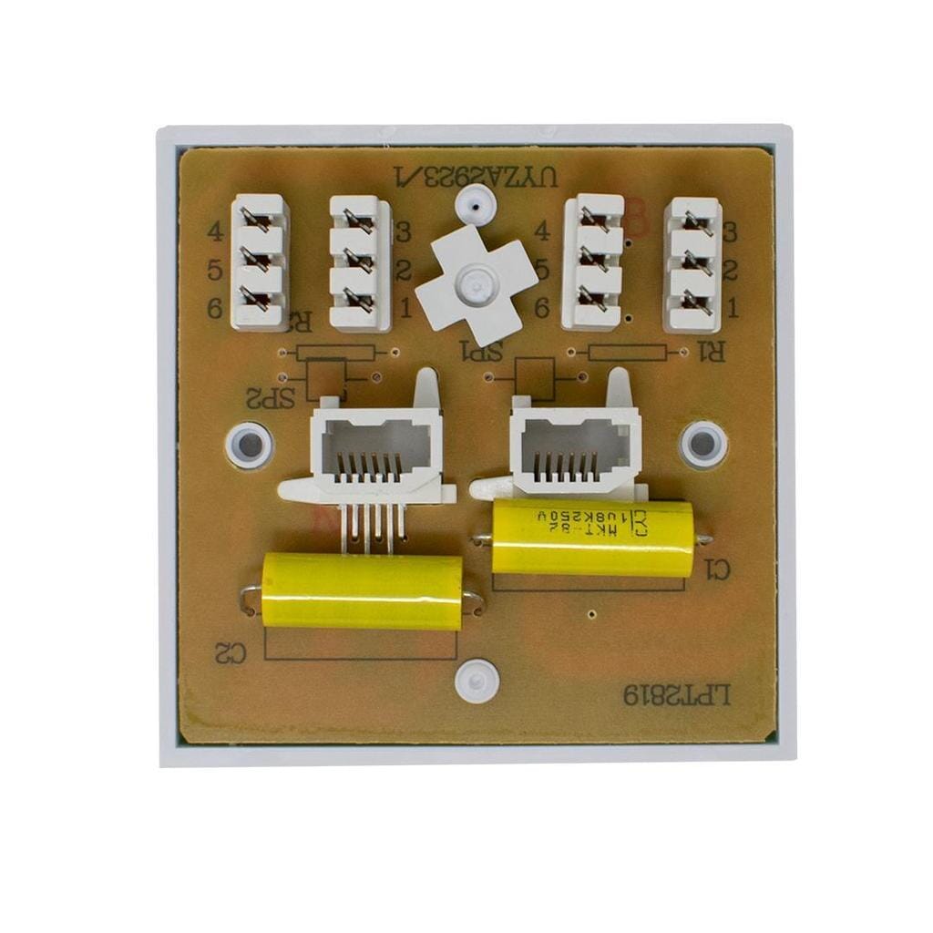 Flush Mount Twin Line Jack Telephone Sockets