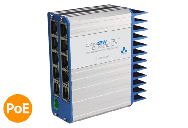Veracity CAMSWITCH 8 MOBILE VCS-8P2-MOB Low voltage PoE plus switch 12/24V