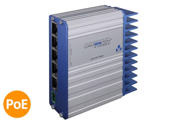 Veracity CAMSWITCH 4 MOBILE VCS-4P1-MOB Low voltage PoE plus switch 12/24V