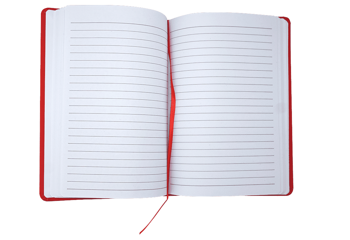 Hikvision Hard Back Red Notepad with Double Sided Lined Pages - Elastic ...
