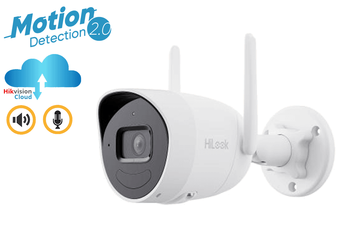 HiLook IPC-B140HA-D/W(W)(2.8mm) 4MP Motion 2.0 Fixed Bullet Network Wi ...