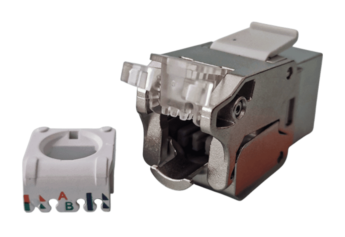 TUK Category 6A Keystone Socket with Cable Clamp