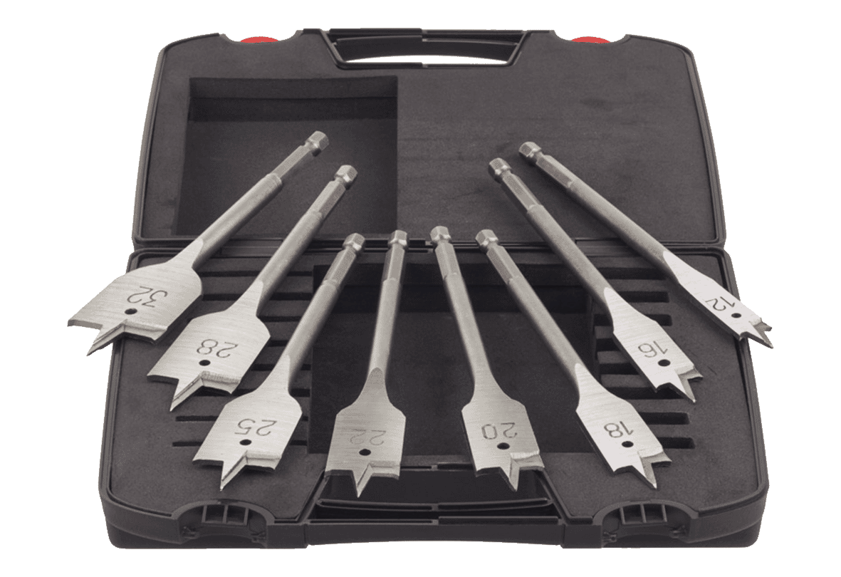 Milwaukee Flat Bit Set - 8 pcs