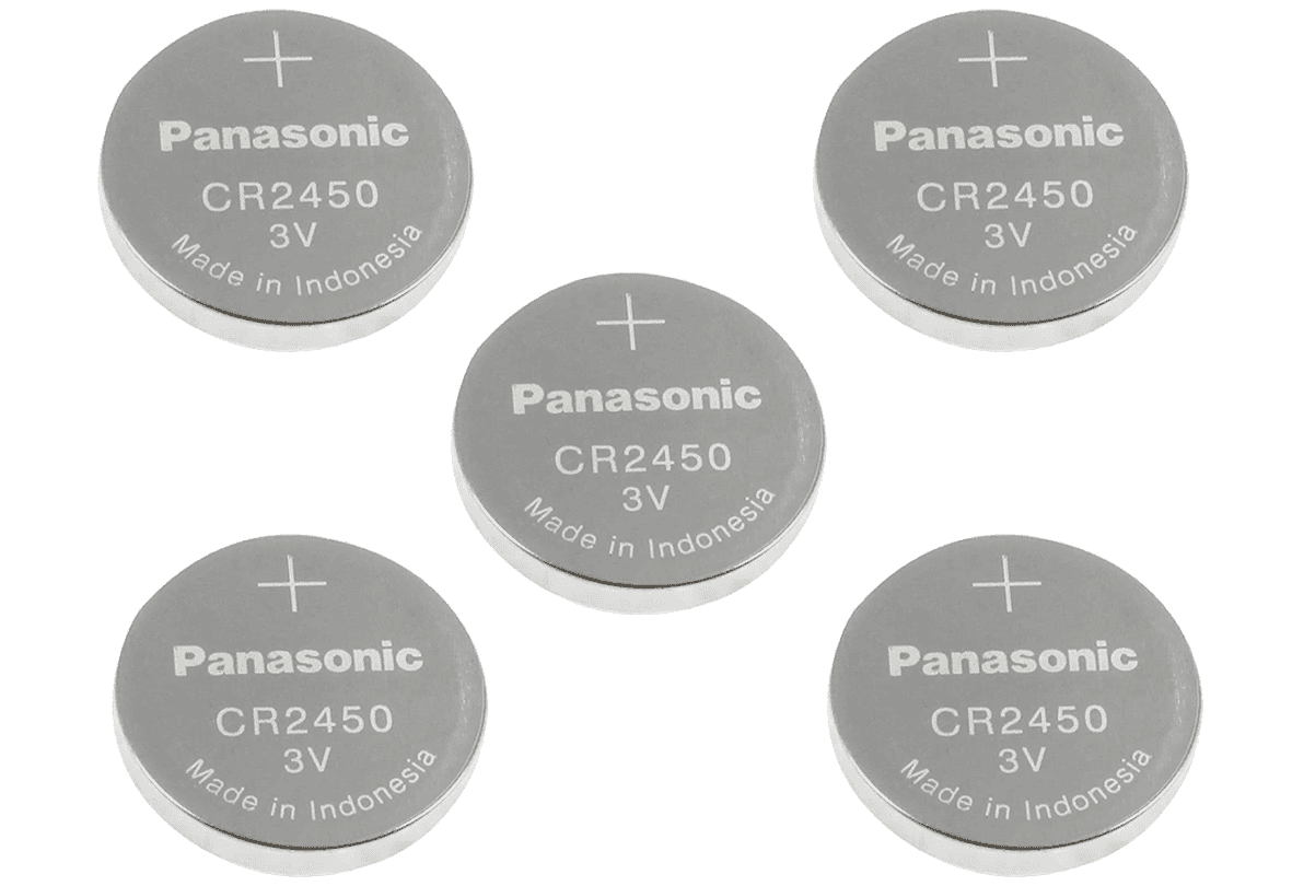 Pyronix BATT-CR2450R 3V Lithium Ion Button Cell Battery (Pack of 5)