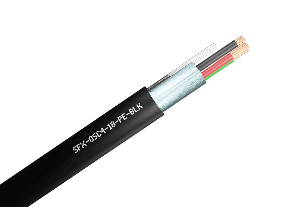 Screened 4 Core Belden OSC4-18 Equivalent (9418) 600V PE Black 100m