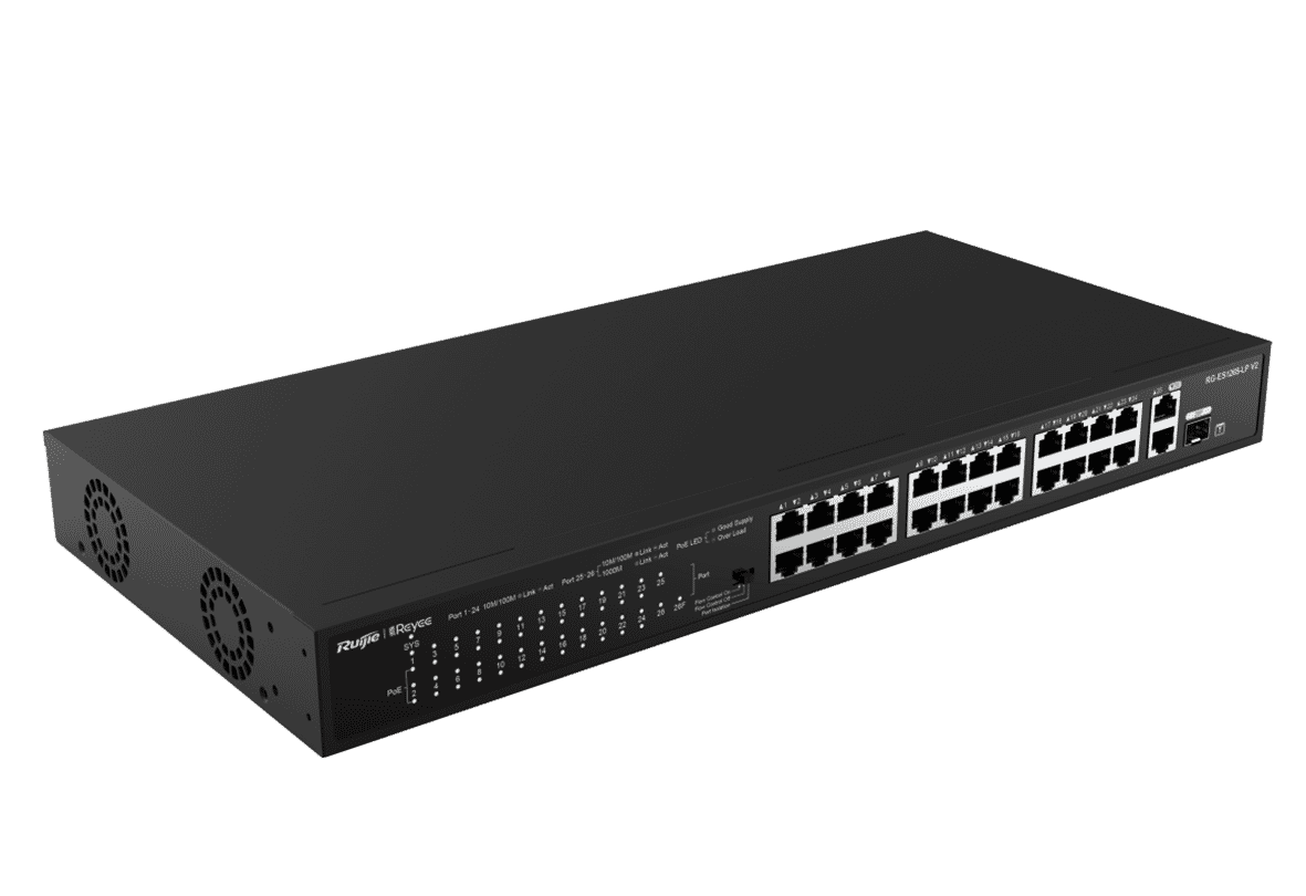 Ruijie RG-ES126S-LP V2 24-Port 10/100 Mbps PoE Switch