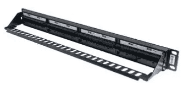 24 Port Cat 5e RJ45 Patch Panel 19" with Cable Management Bar