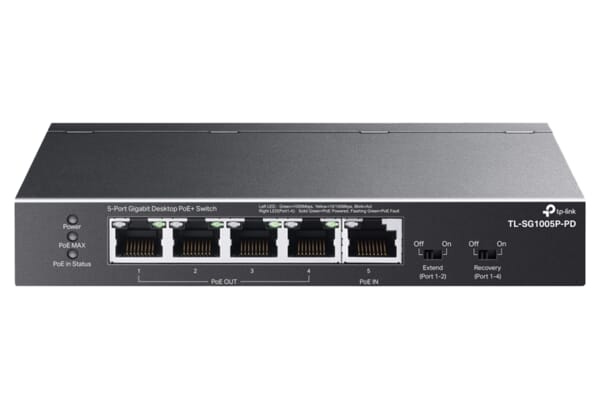 TP-Link TL-SG1005P-PD 5-Port Gigabit Desktop PoE+ Switch