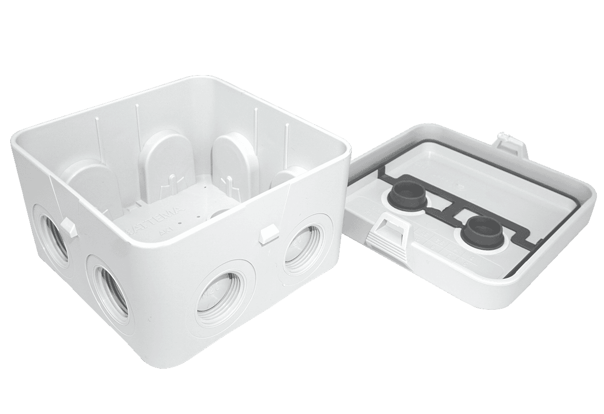 Spelsberg IP65 95 x 95 x 57mm Junction Box (M20 Threaded Entry) - White
