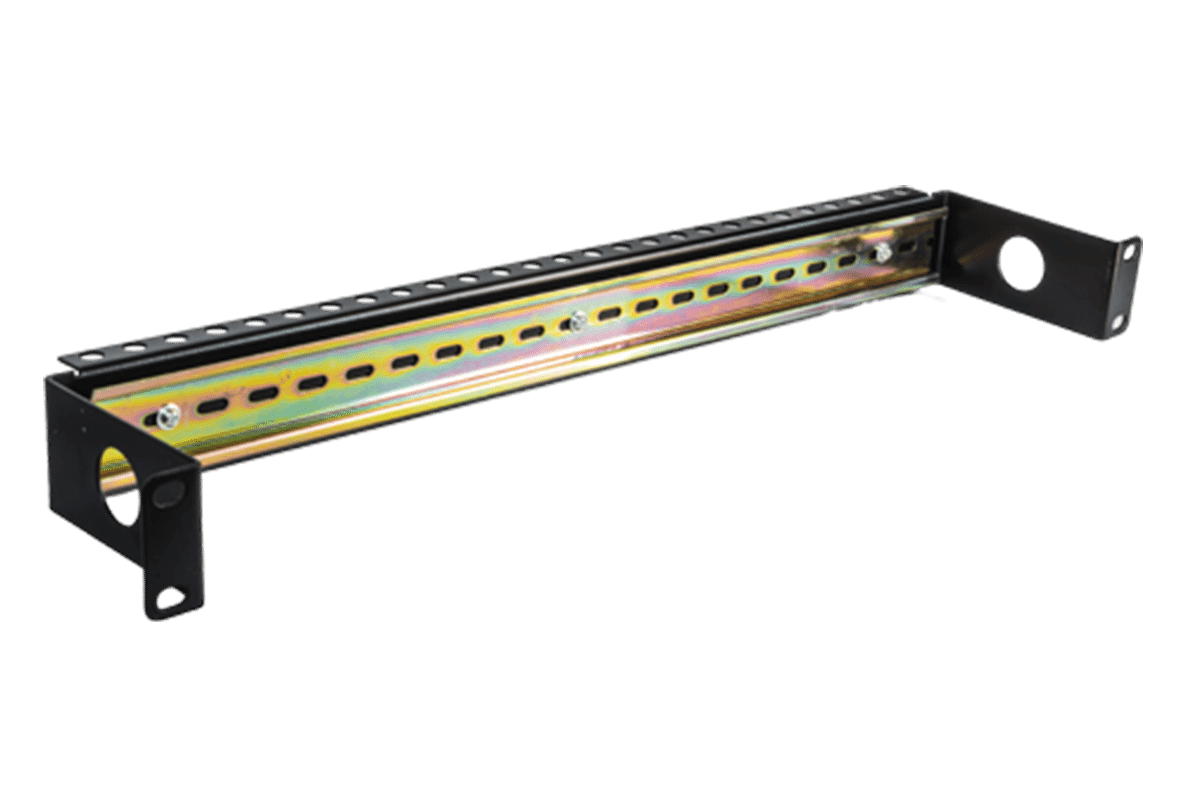 TUK 19” 1U Recessed Rack Mount DIN Rail Panel