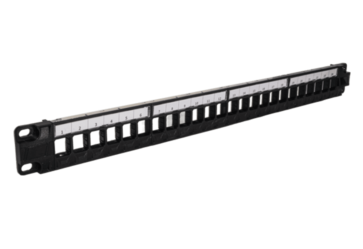 TUK 24 Port Keystone Patch Panel - Empty Panel with Cable Management
