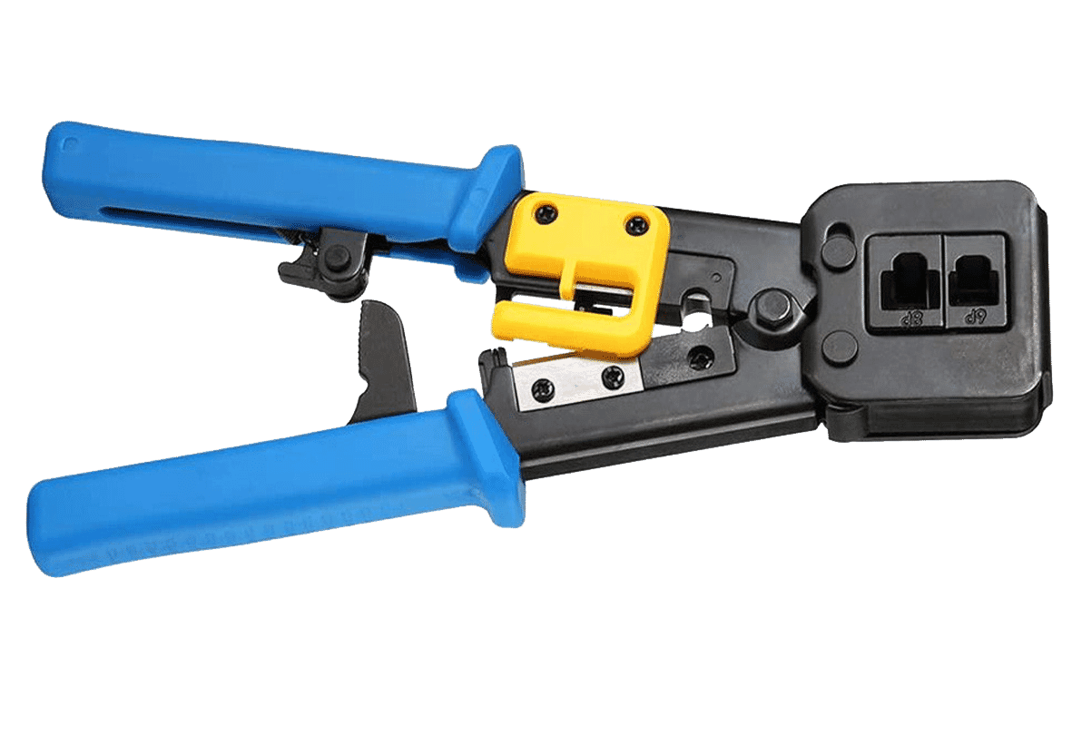 Easy Fit Push Through RJ45 Modular Plug Crimp and Cut Tool