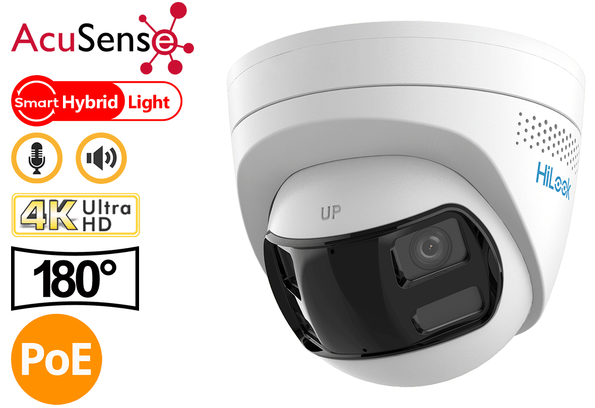 HiLook IPC-T280HAD-LUF/SL(2mm) 8MP Dual Lens Fixed Lens Turret Camera