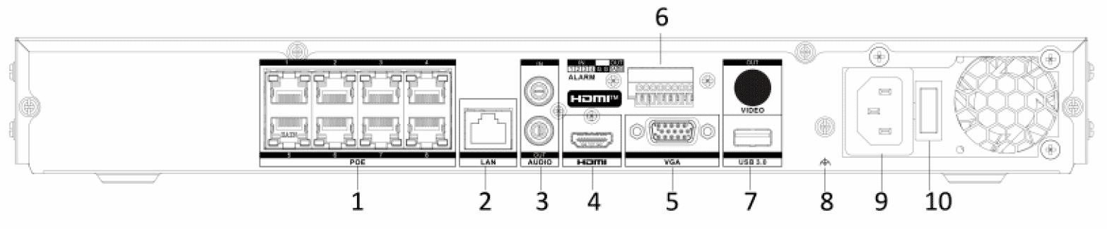 Hikvision DS-7608NXI-I2/8P/Vpro I/VPro Series 8 Channel 12MP NVR with ...