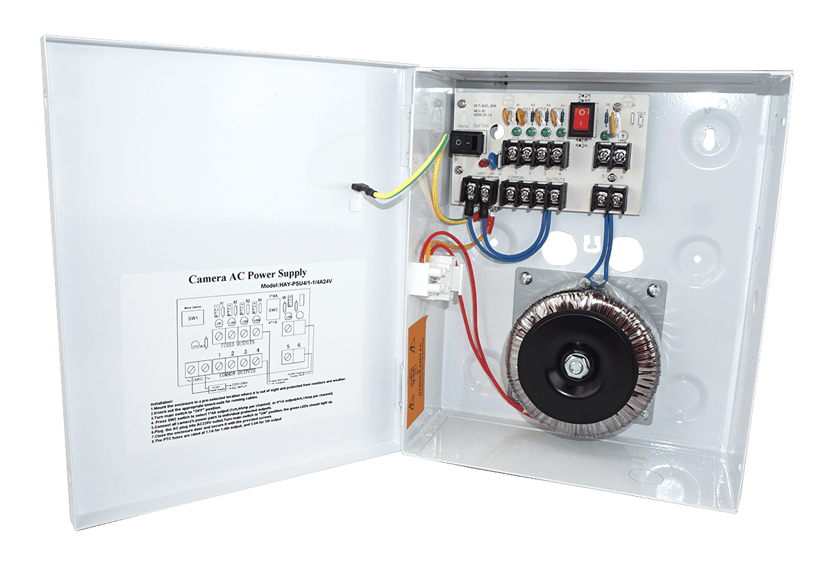 Haydon HAY-PSU4/1-1/4A24 Dual Purpose 1 x 4Amp or 4 x 1Amp 24VAC Metal ...