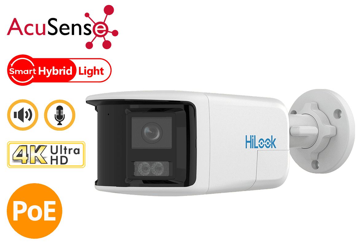 HiLook IPC-B480HAD-LUF/SL (2mm) 8MP Dual Lens Fixed Lens Bullet Camera