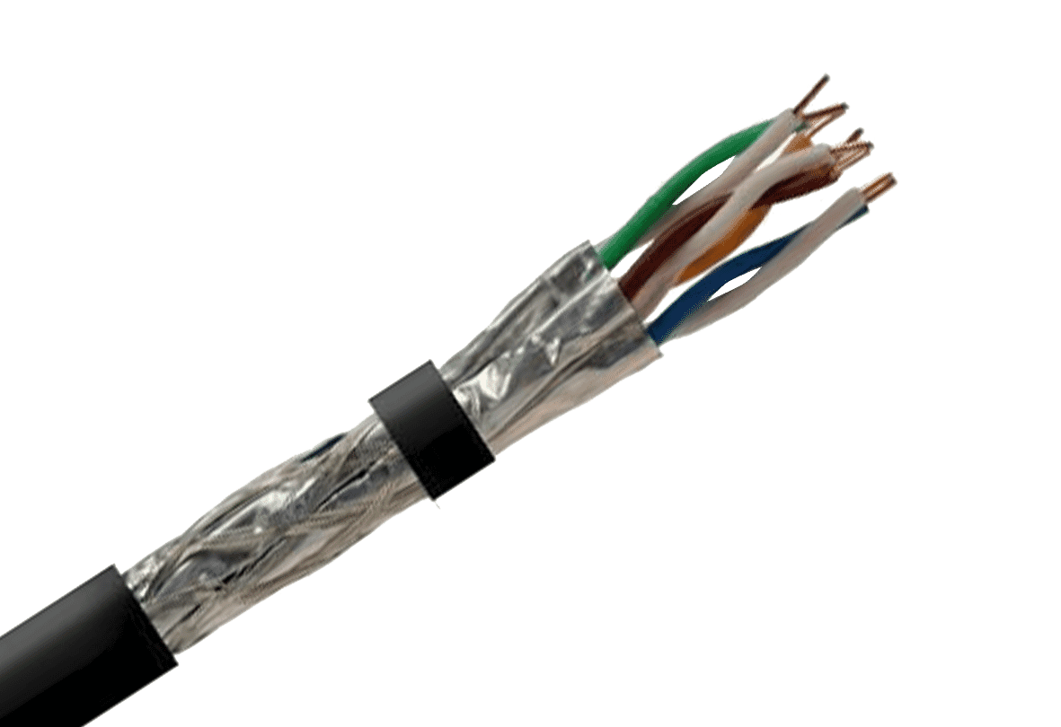 Cat 7A S/FTP PE External Data Cable Black 305m Reel