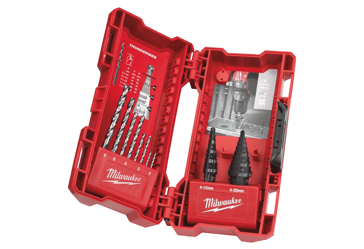 Milwaukee Step Drill+ThW HSSG Combo Set - 10pc