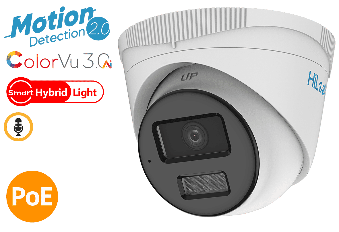 HiLook IPC-T229HAA-LU(2.8mm) 2 MP ColorVu 3.0 Fixed Turret Network ...