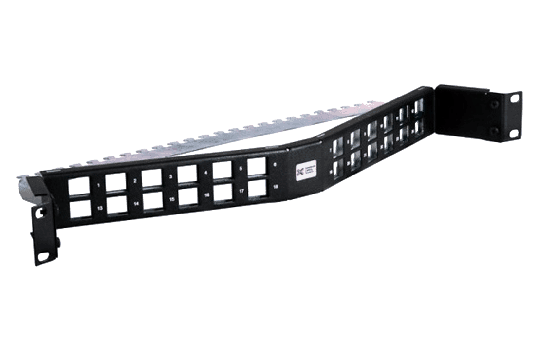 24 Way Unloaded FTP Angled Keystone Patch Panel