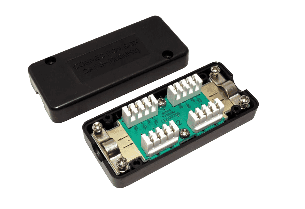 Category 6A UTP inline junction box