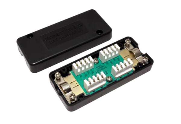 Category 6A UTP inline junction box