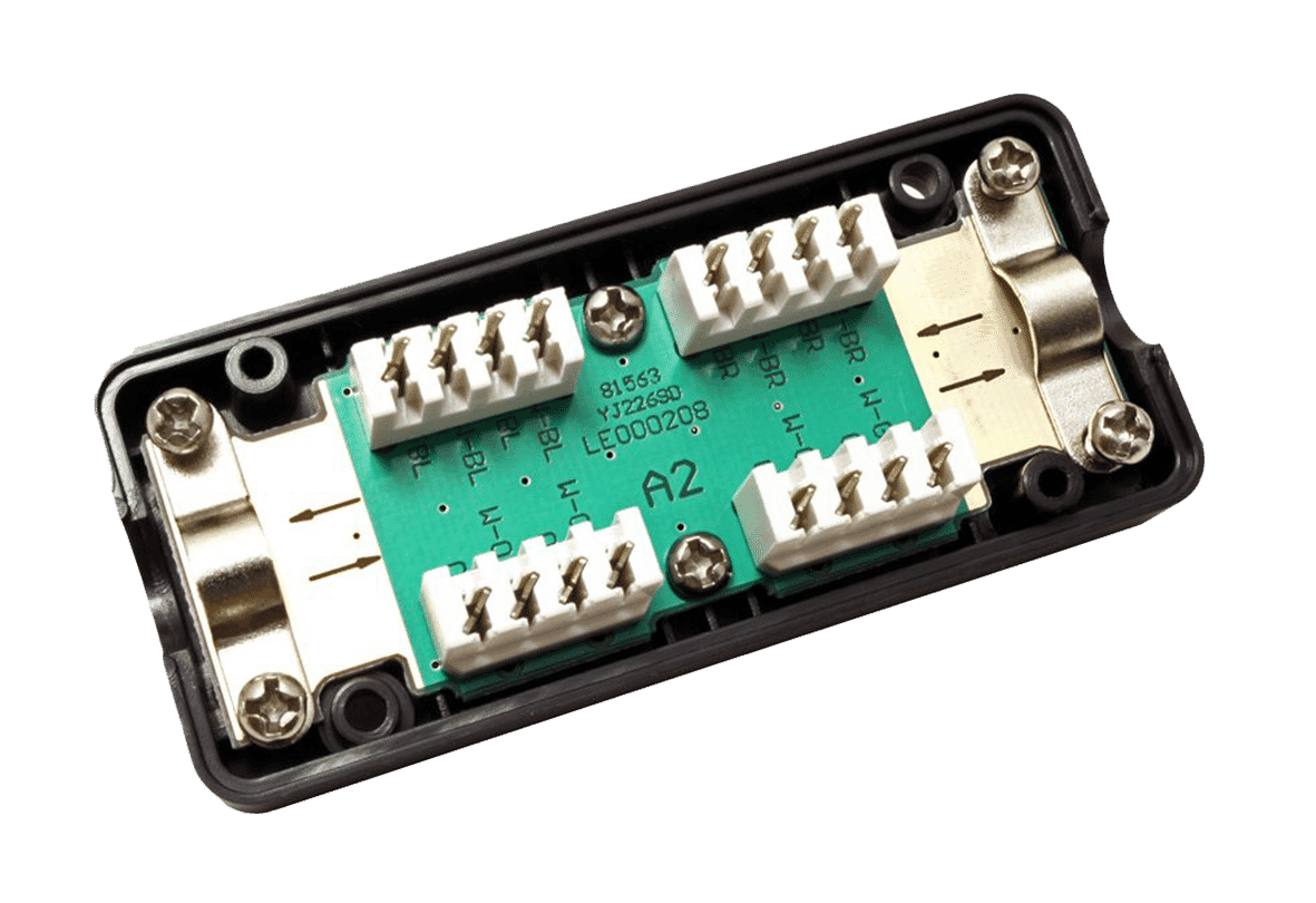 Category 6A UTP inline junction box