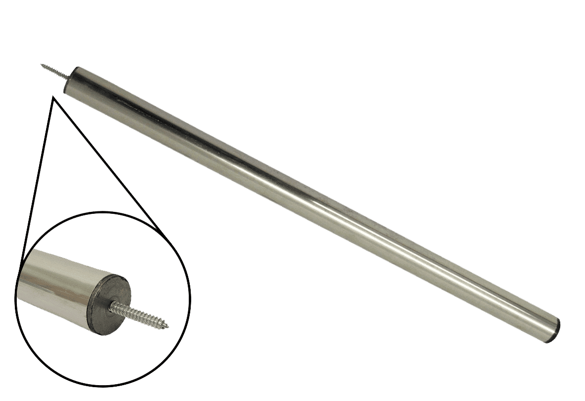 18-Inch Loft Spike 1-inch Diameter Tube Pole with Screw-in End