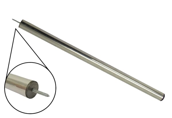 18-Inch Loft Spike 1-inch Diameter Tube Pole with Screw-in End