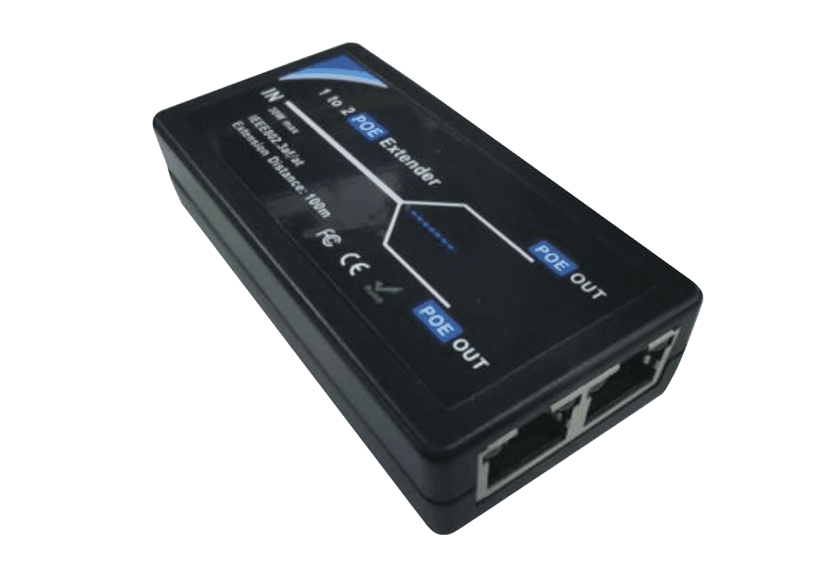 PoE 100m Extender and Splitter 1-in-2-out 802.3af 15W | Connectec.uk