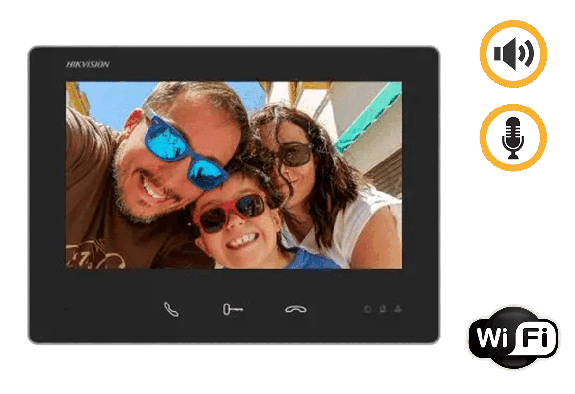 Hikvision DS-KH7300EY-WTE2 7-Inch 2-Wire HD Video Intercom Screen with ...
