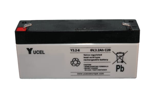 Yuasa Yuvolt 6V 3.2Ah Sealed Lead Acid Battery