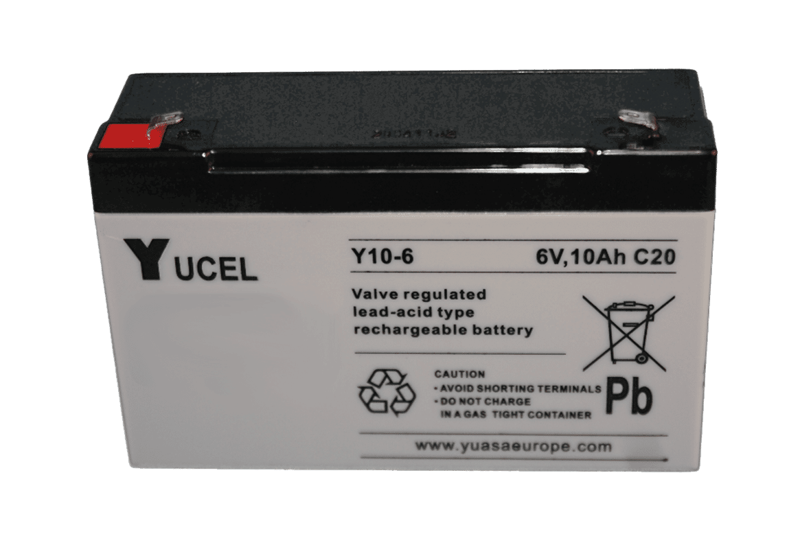 Yuasa Yuvolt 6V 10Ah Sealed Lead Acid Battery