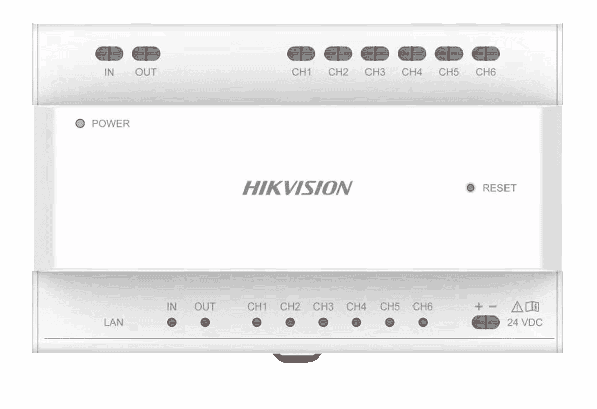 Hikvision DS-KAD706Y-S 2-Wire Intercom Master Distributor with Loop-Through