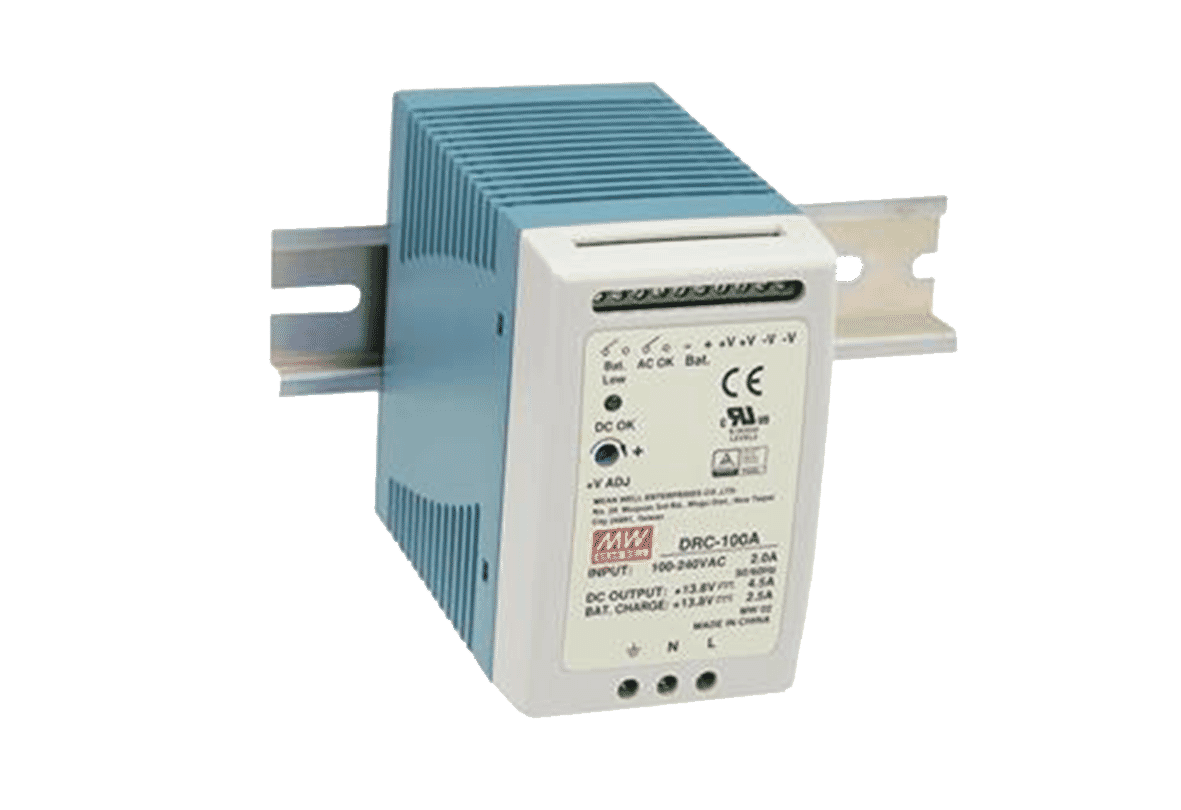 Mean Well DRC-100B 24v 100W Din-Rail Power Supply with UPS Battery ...