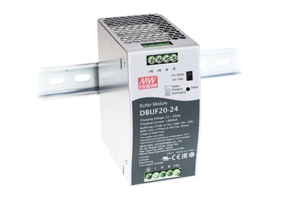 Mean Well 24v 20A Din-Rail Buffer Module