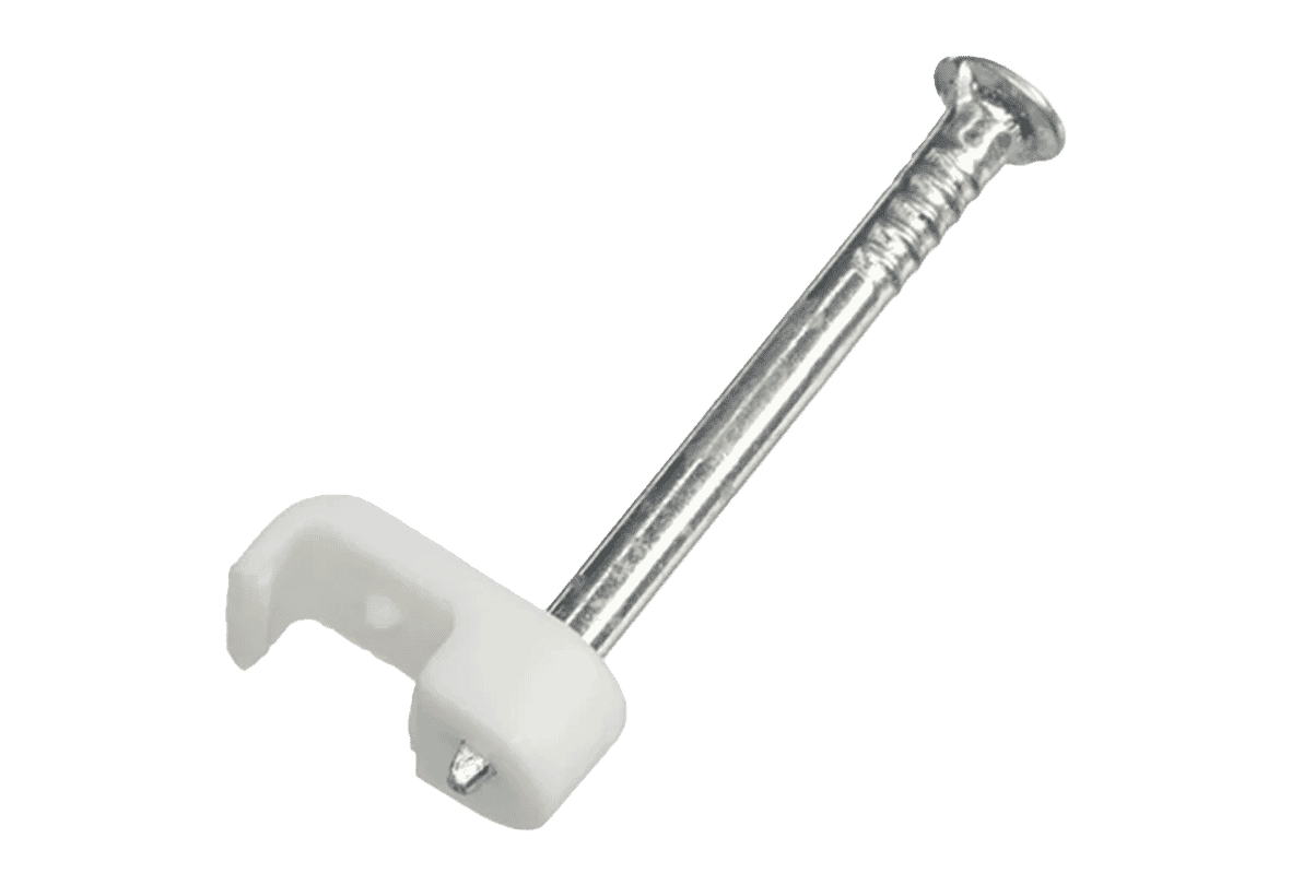 Bell Wire Cable Clips 4.5mm White 100 Pack