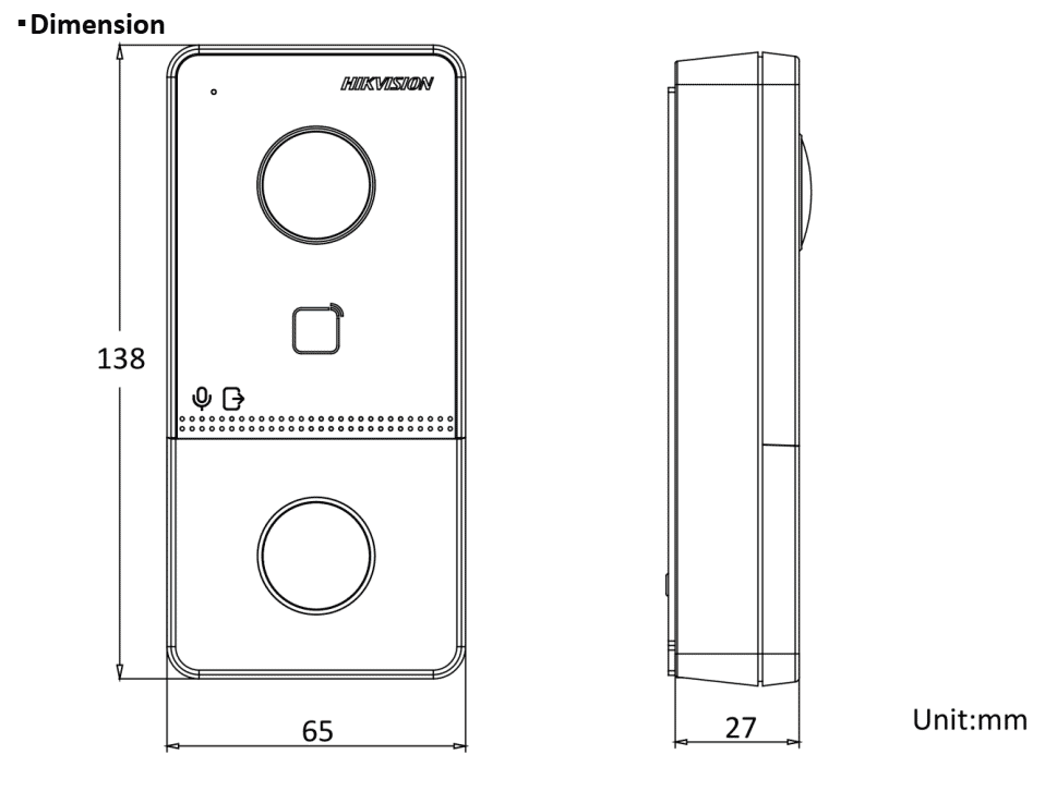 Hikvision DS-KV6113-WPE1(C) Compact Video Intercom Door Station